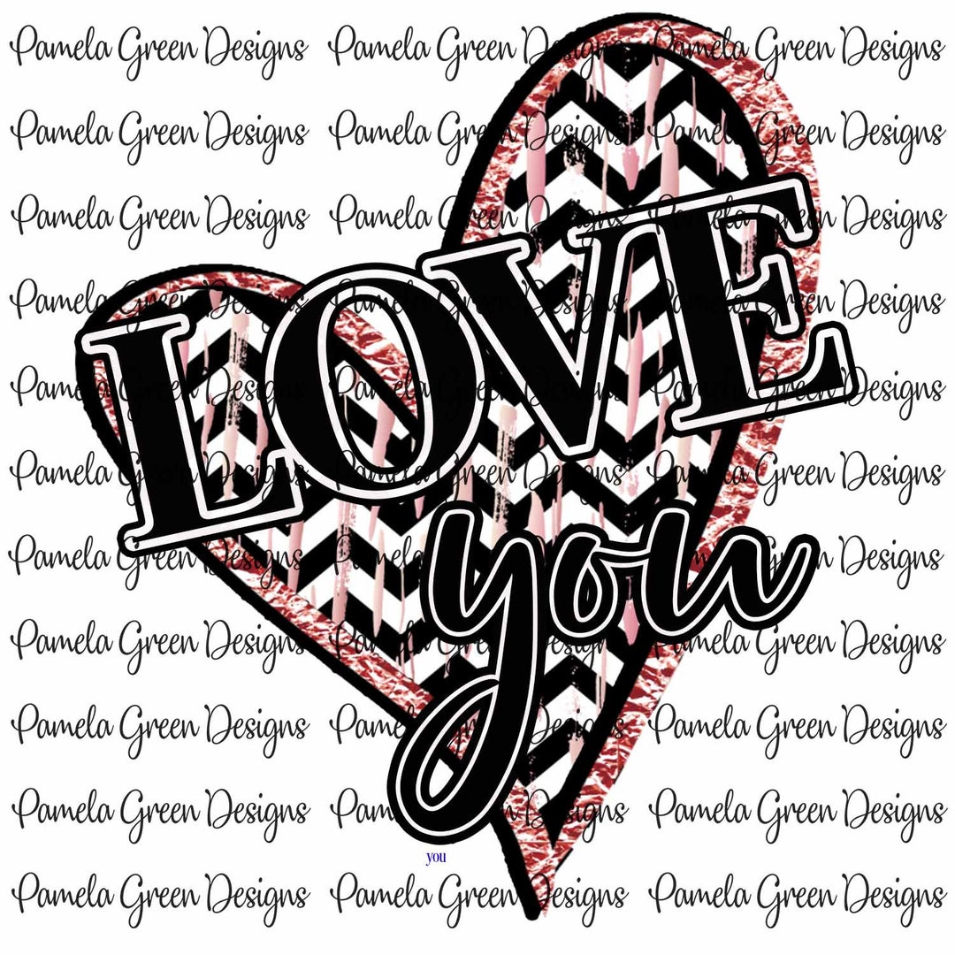 Valentines Day Heart Chevron Love You Pink Rose Gold Valentine ...