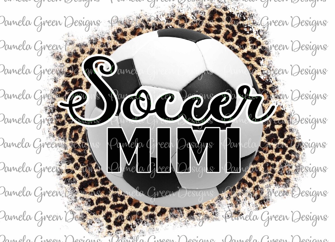Soccer Mimi Leopard Sublimation Design Download Graphic PNG | Etsy