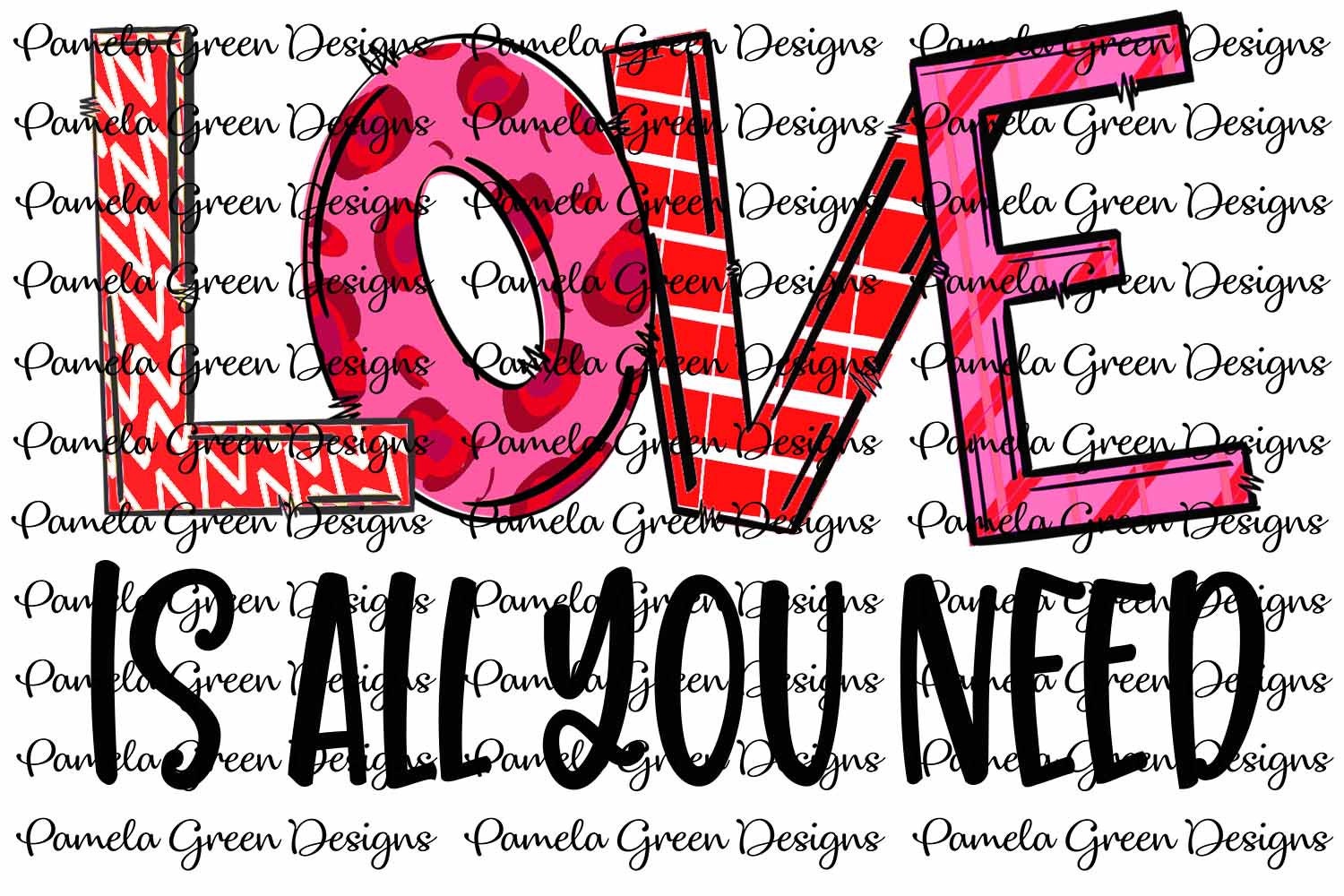 Valentine Love is All You Need is Love Valentine's Day | Etsy