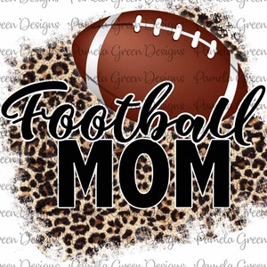 Football Mom Leopard Sublimation Design Download Graphic PNG - Etsy