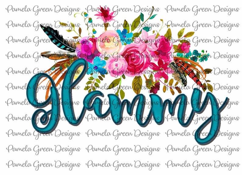 Glammy Grandparents Boho Floral Valentines Day Sublimation - Etsy