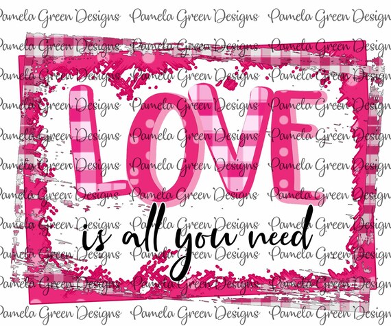 Valentine Love is all you need Frame Valentines Day | Etsy