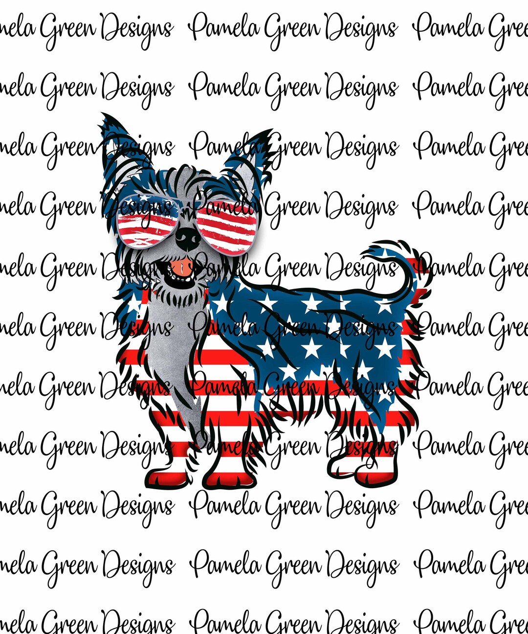 Patriotic Yorkie Dog Yorkshire Terrier Fourth of July 4th - Etsy