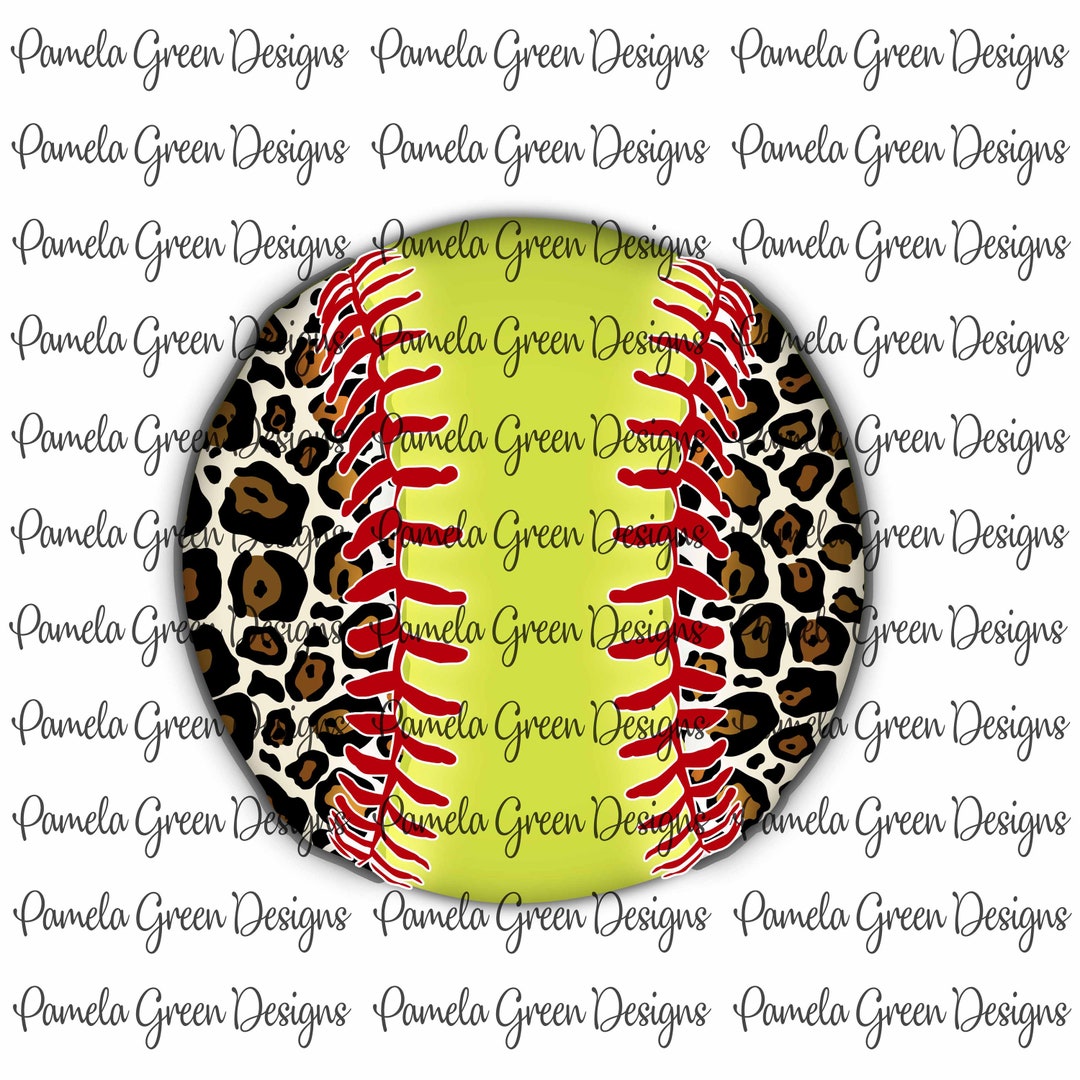 Softball Leopard Sublimation Design Download Graphic PNG Clipart ...