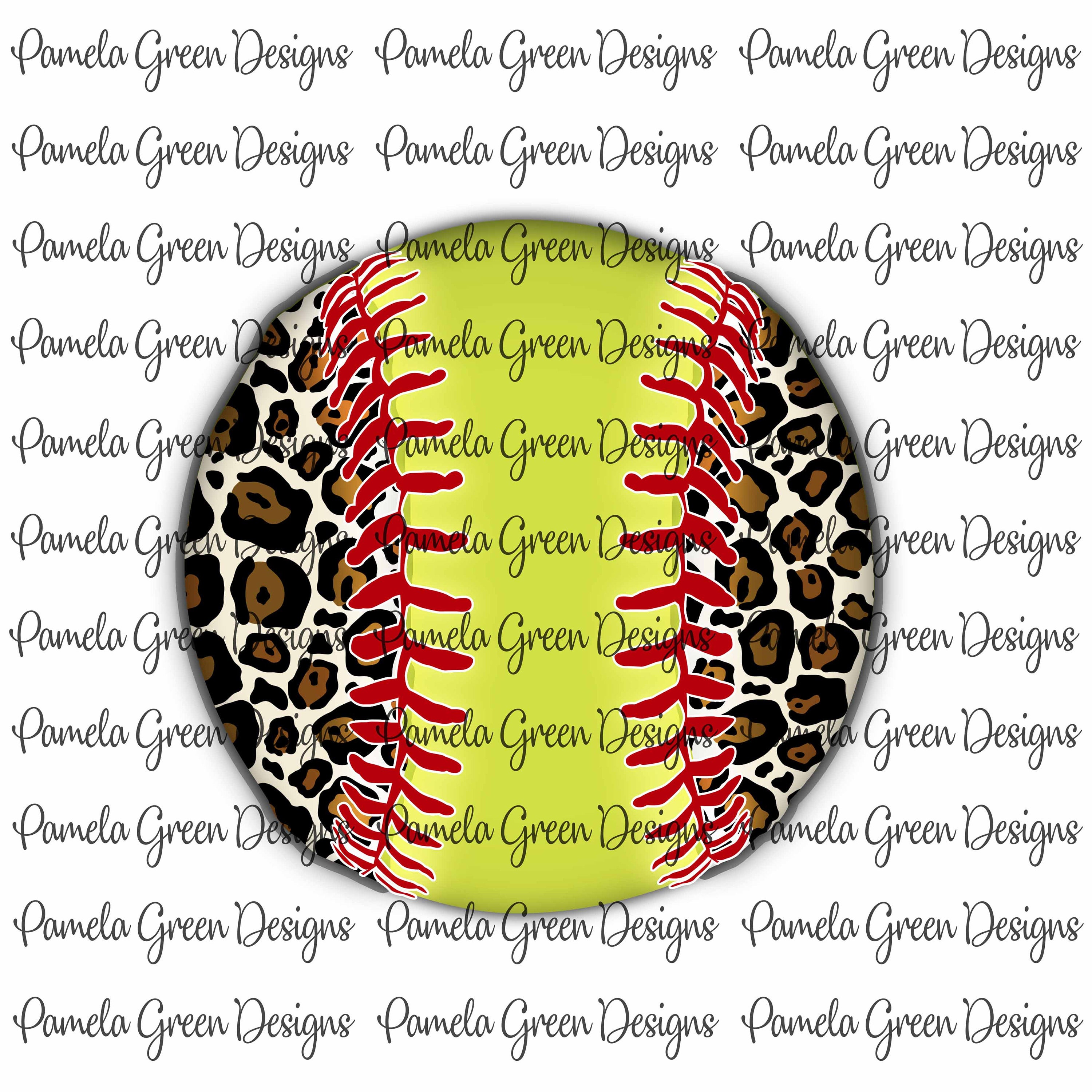 Softball Leopard Sublimation Design Download Graphic PNG - Etsy