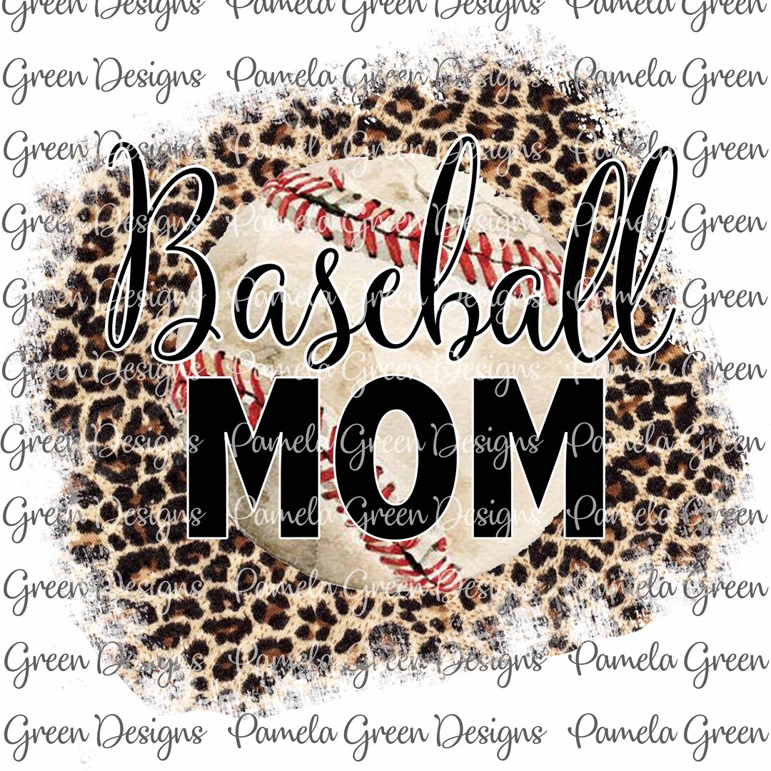 Mom Leopard Baseball Laces Sublimation Design Download Graphic PNG ...