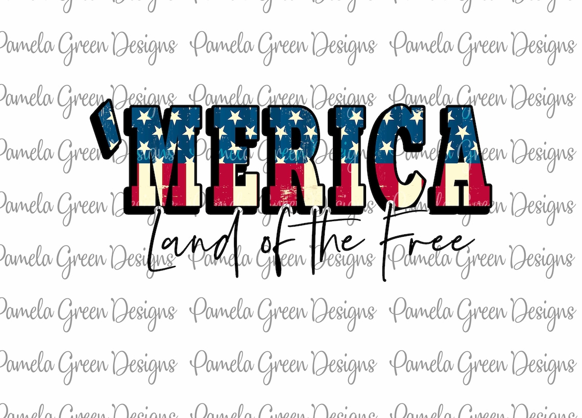 America Land of the Free USA Patriotic America American Flag - Etsy