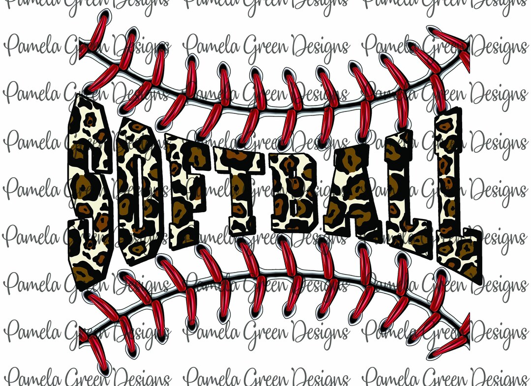Leopard Softball PNG Sublimation Design Digital Download Graphic ...