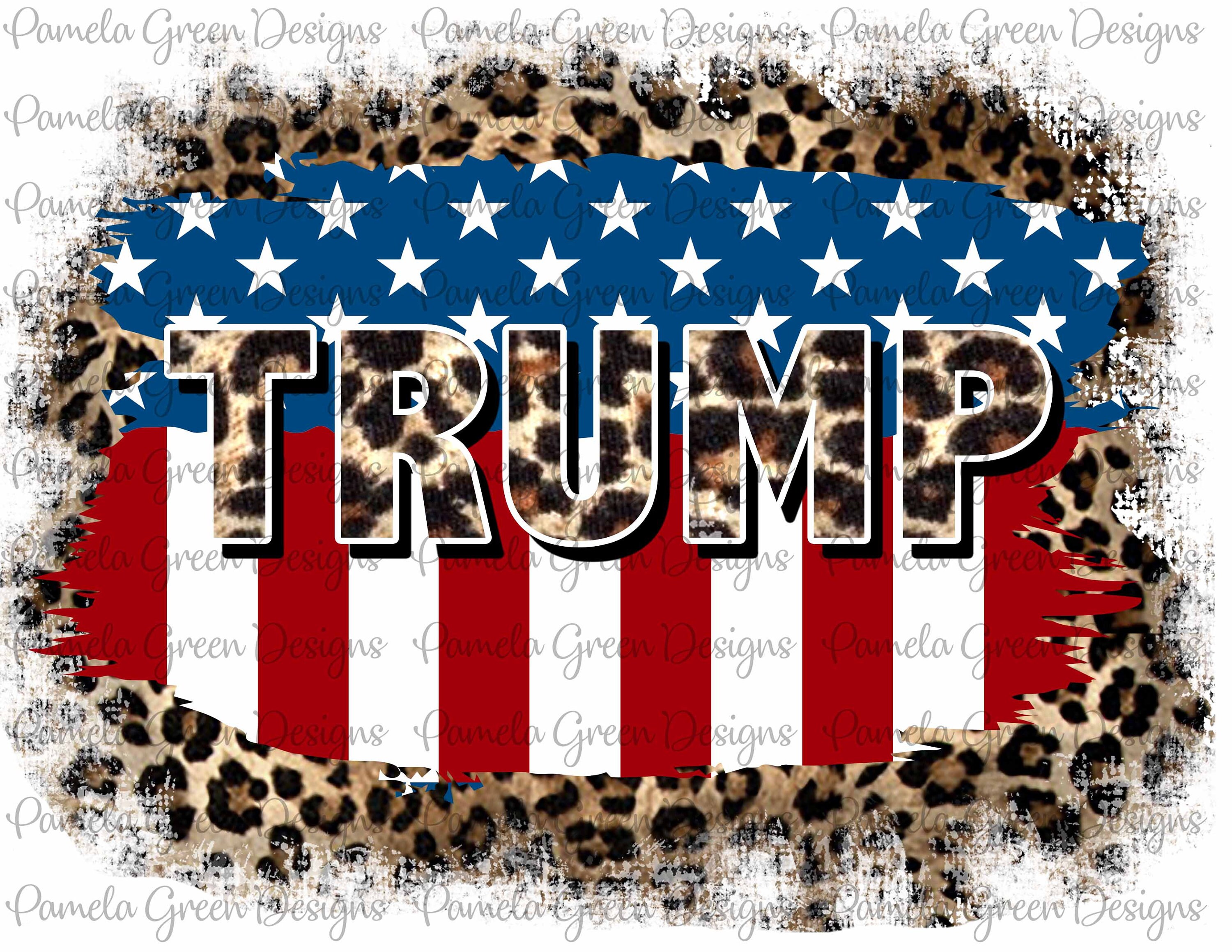 Trump Leopard Flag PNG Sublimation Design Digital Download | Etsy
