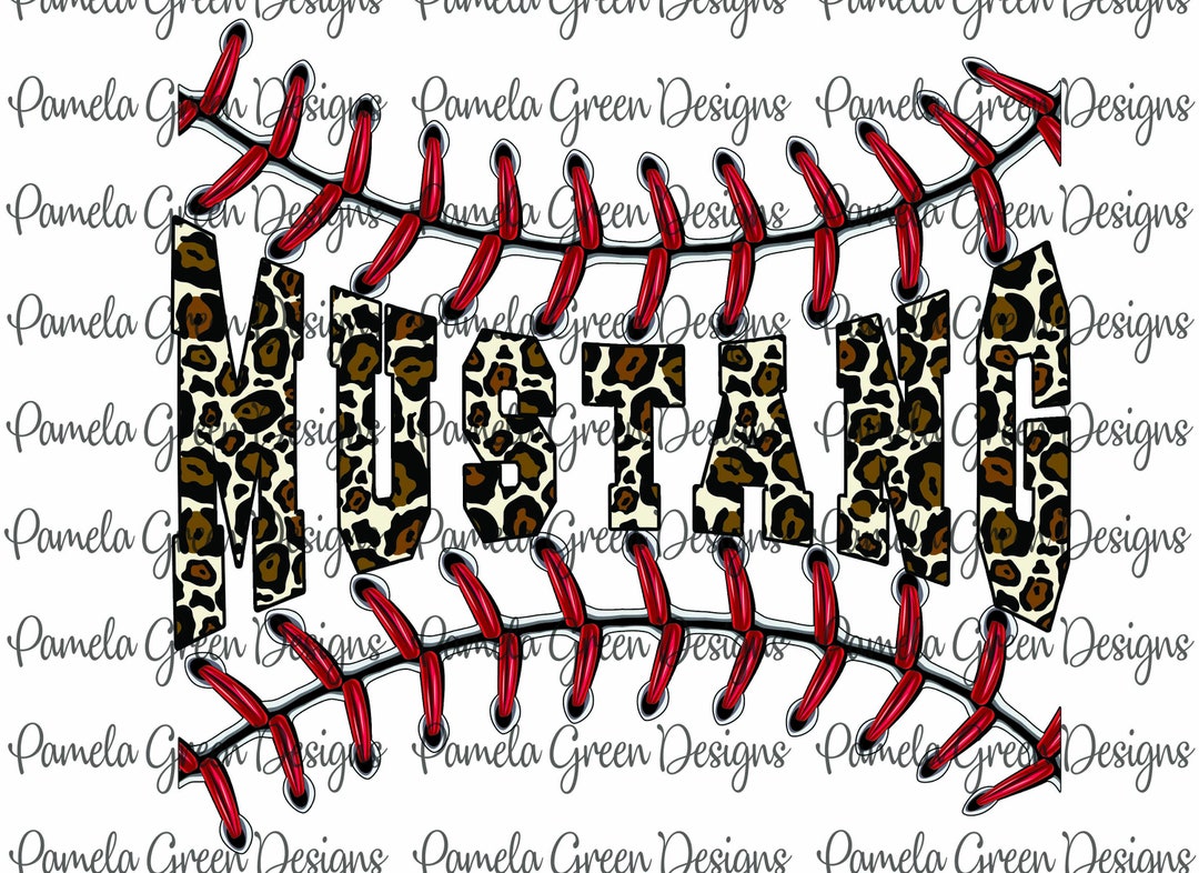 Mustang Baseball PNG Sublimation Design Digital Download Graphic ...
