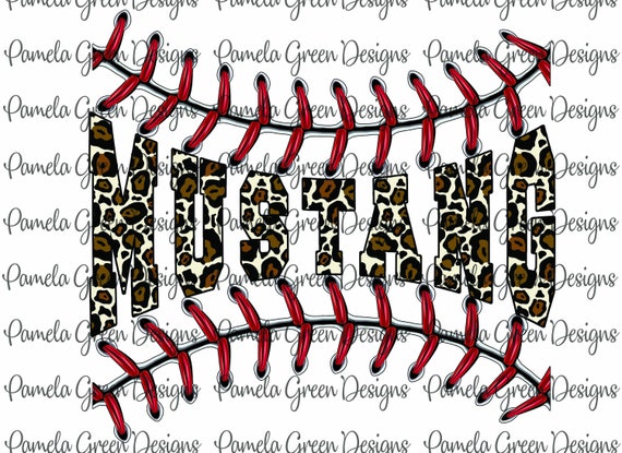 Mustang Baseball PNG Sublimation Design Digital Download | Etsy