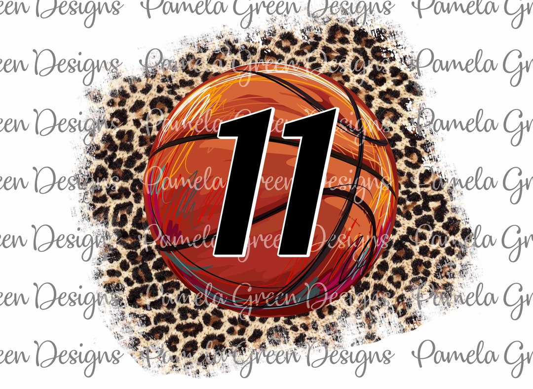 Basketball Number 11 Leopard Basketball Sublimation Design Download ...