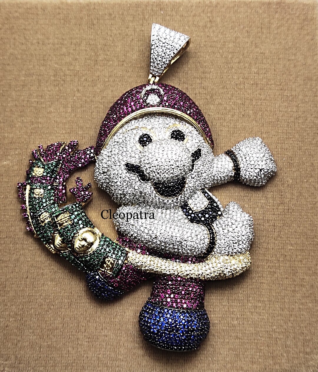 World Famous Game Character Mario Hip-hop Men's Pendant in - Etsy