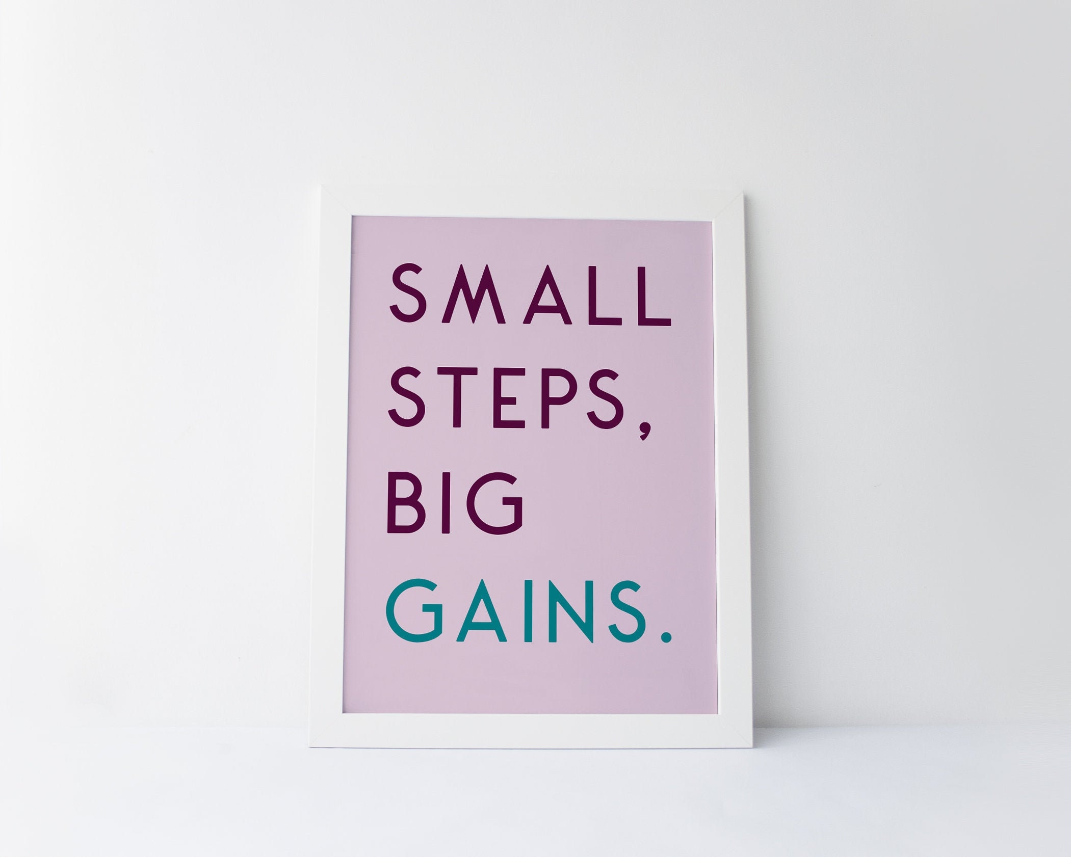 Small Steps Big Gains Framed Print Motivational Quotes - Etsy UK