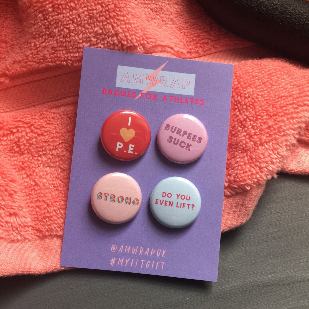 Strong Girls Club Pin Badge Set de 4 - Cadeau de remise en forme ...