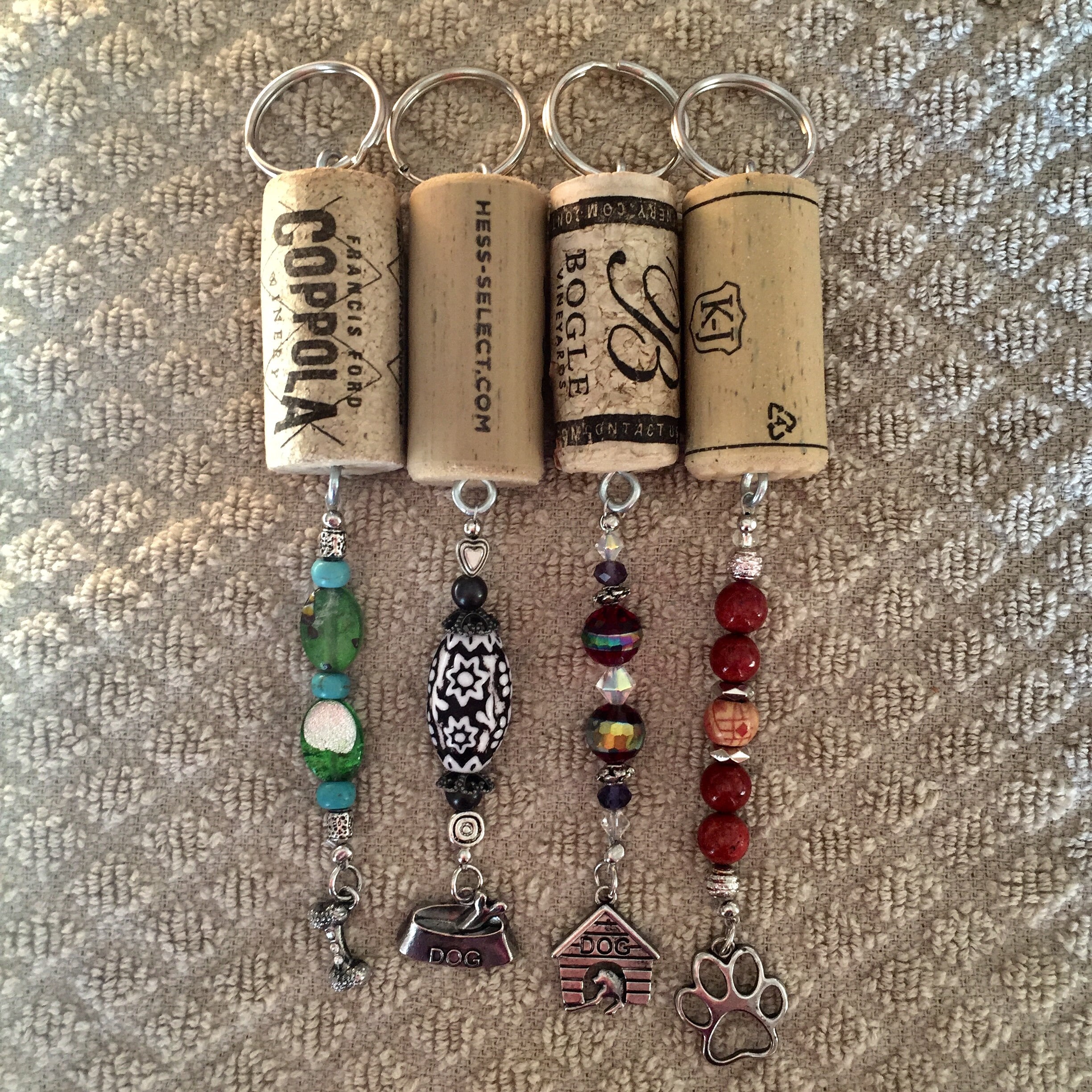 Wine Cork Key Chains - Etsy