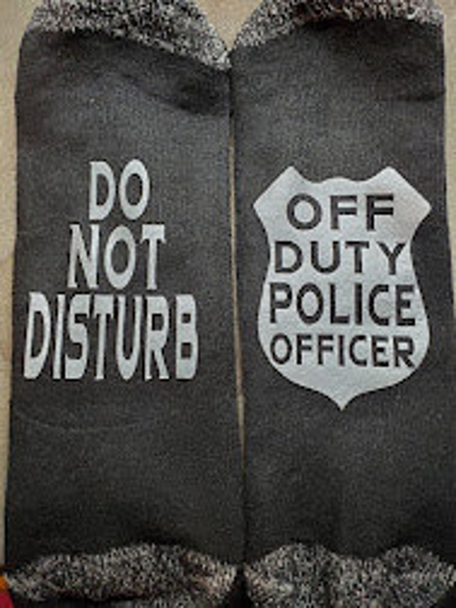 Do Not Disturb off Duty Police Officer Socks Christmas - Etsy