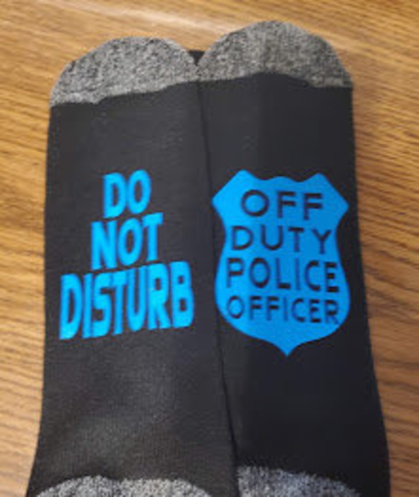 Do Not Disturb off Duty Police Officer Socks Christmas - Etsy
