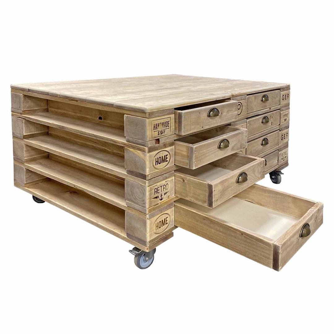 Pallet Furniture: Large Table Made of Pallet Wood big Lagoon - Etsy