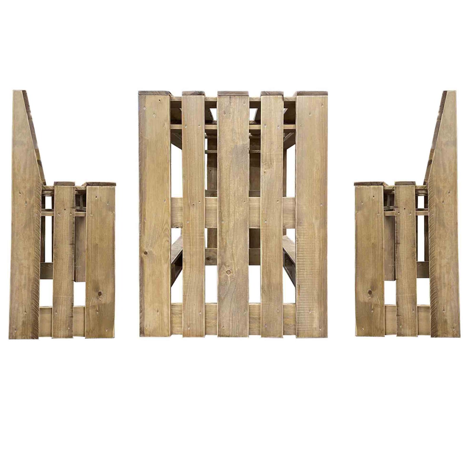 Pallet Furniture: Solid High Seat Group With Backrest calabria High - Etsy