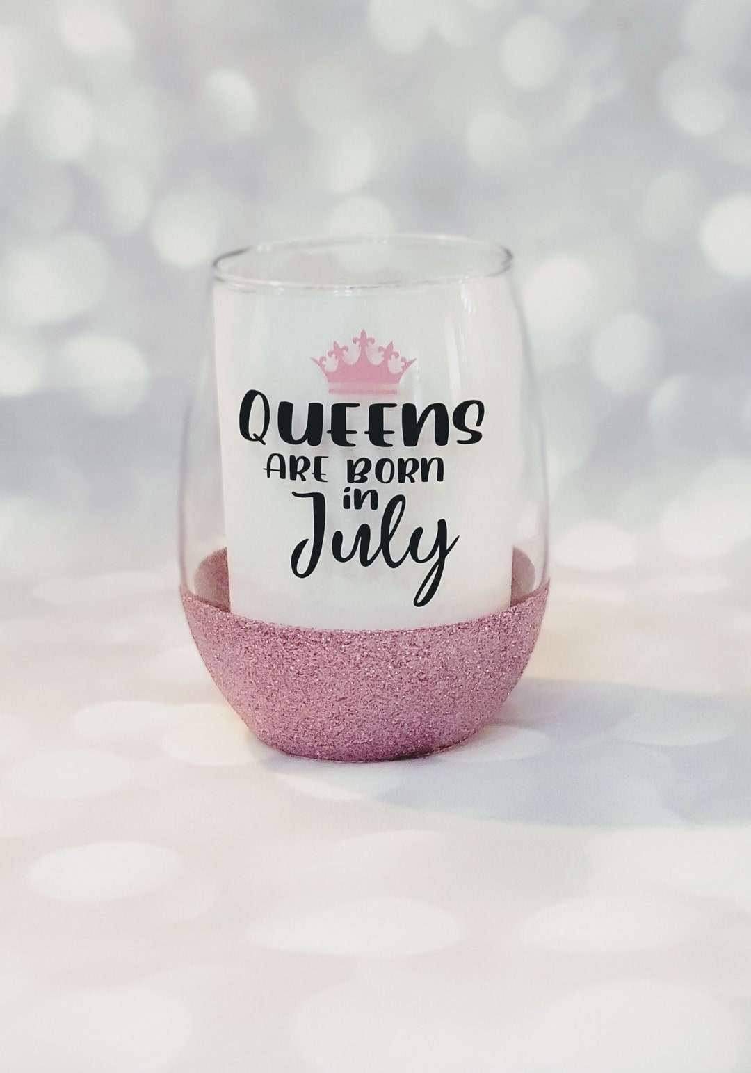 Birth Month Gifts, Glitter Wine Glass, Birth Month Glitter Wine Glass ...