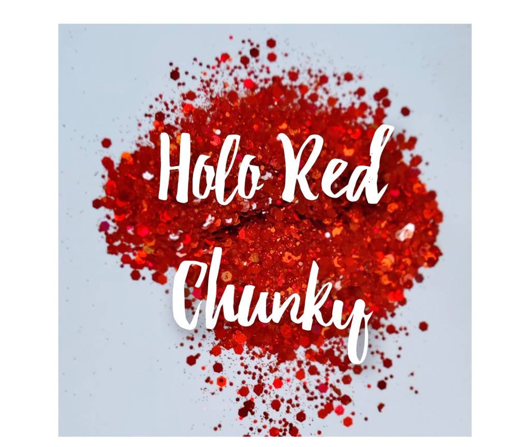Holo Red, Chunky Glitter Mix, Solvent Resistant, 2oz by Weight - Etsy