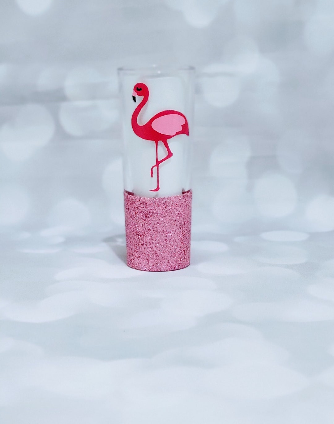 Flamingo Shot Glass, Glitter Shot Glass, Birthday Shot Glass - Etsy