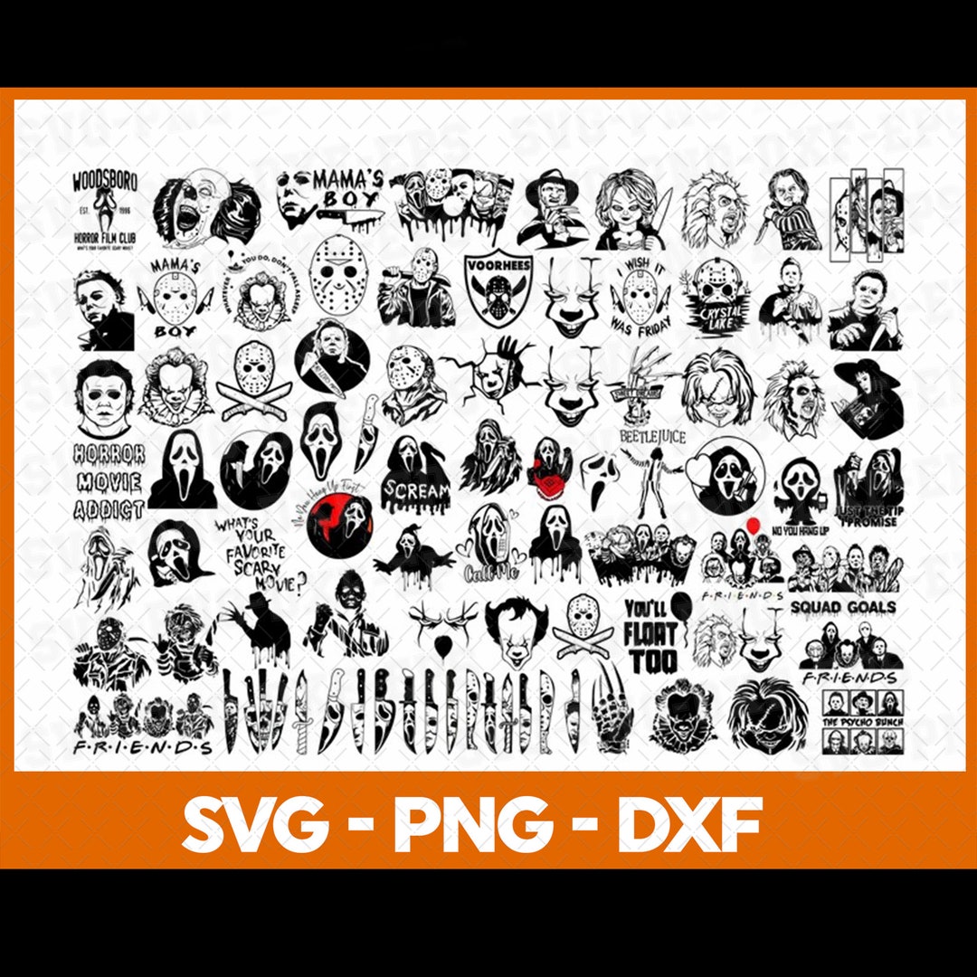 Horror SVG Bundle Halloween Horror SVG Horror Friends Svg - Etsy
