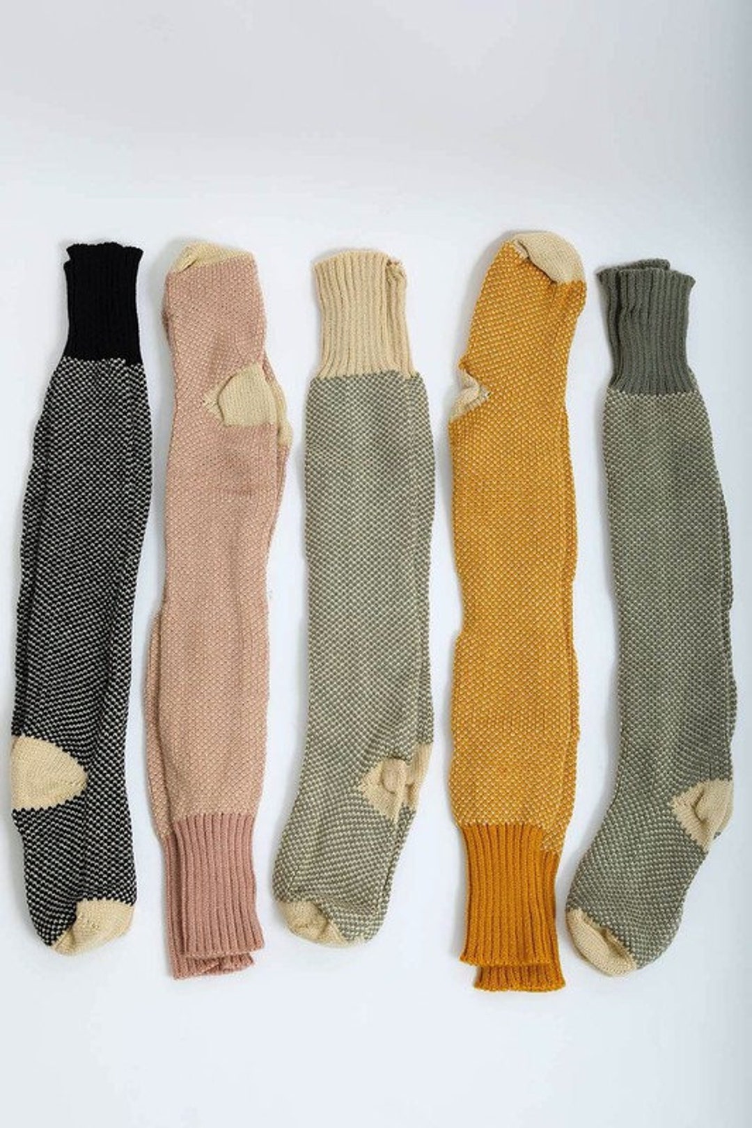 Knitted Lounge Socks // Open Work Knit Lounge Socks - Etsy