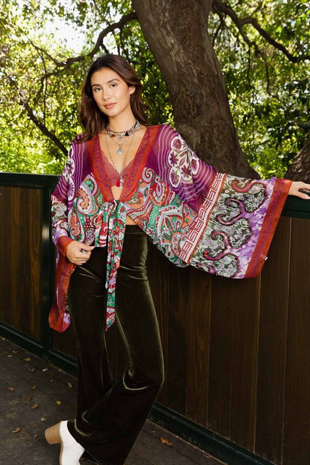 Bali Boho Chic Tie Front Wrap Top W/armholes Womens Wrap Top Plus Size ...