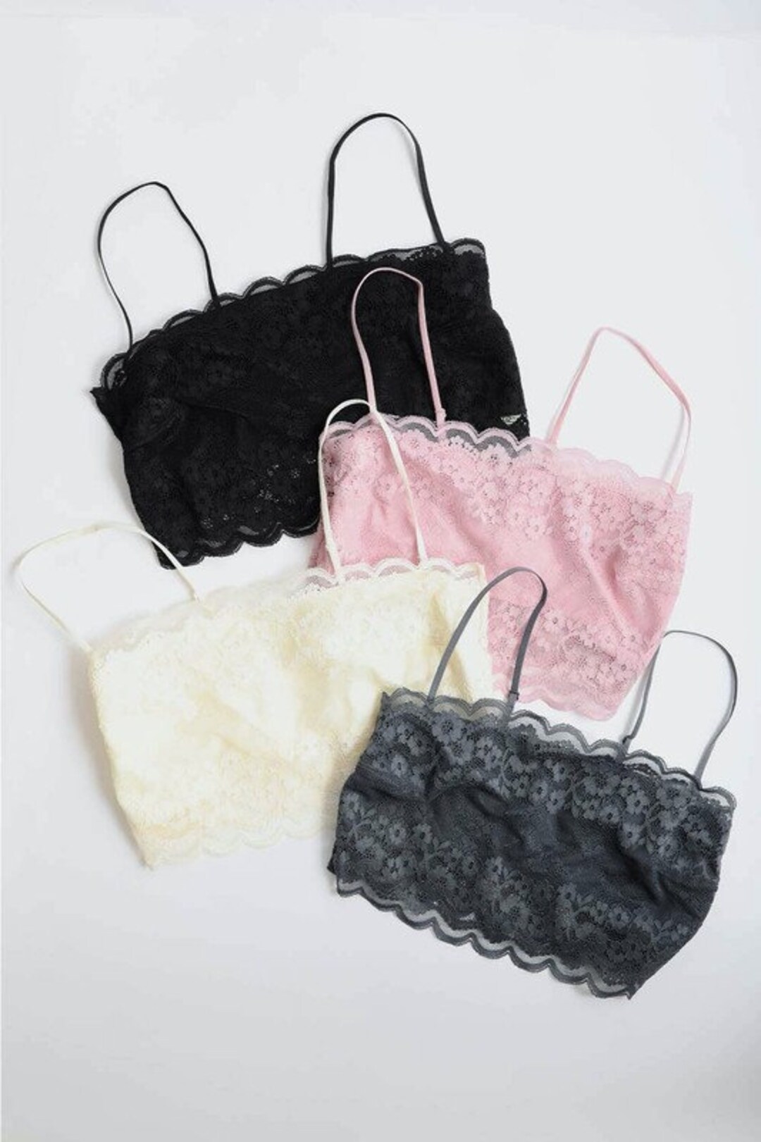 Wide Lace Bandeau // Lace Bralette // Lace Bra // Vday Bra ...