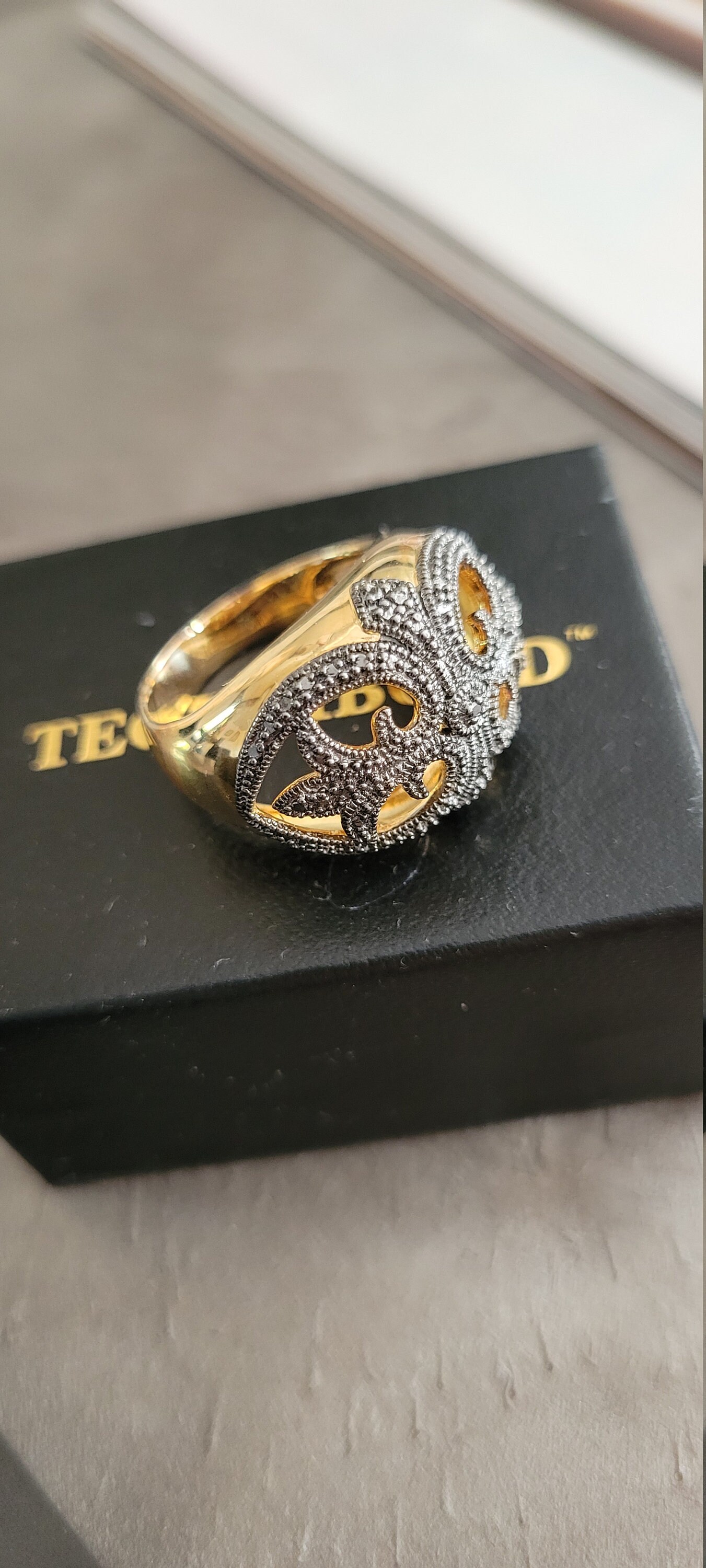 Gothic Ring Technibond Sparkle Ring Black and Clear Cubic - Etsy