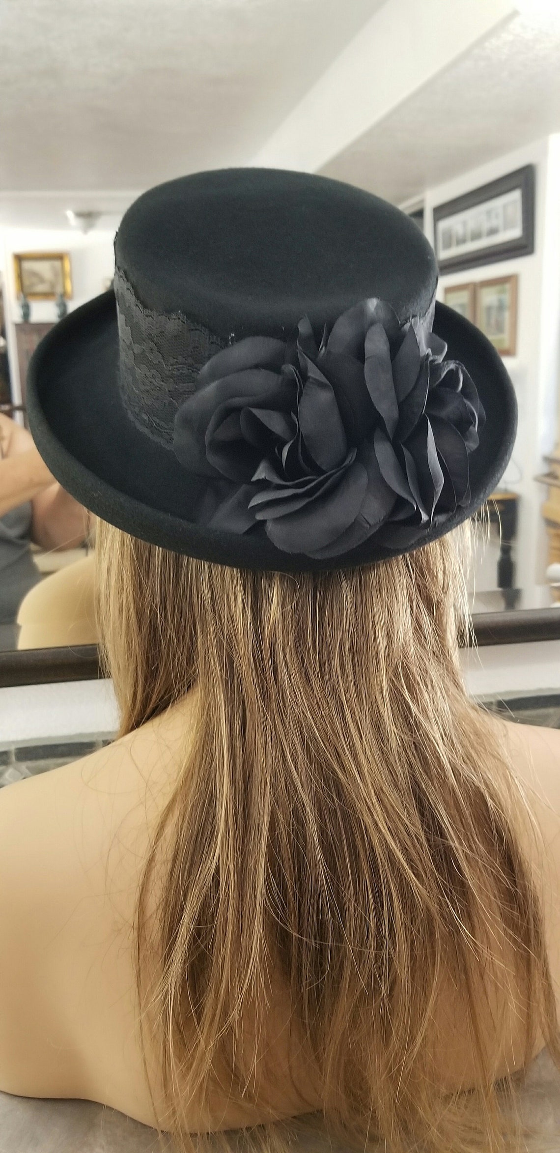 Classic Felt Wool Winter Hat Vintage Black Excellent Condition - Etsy