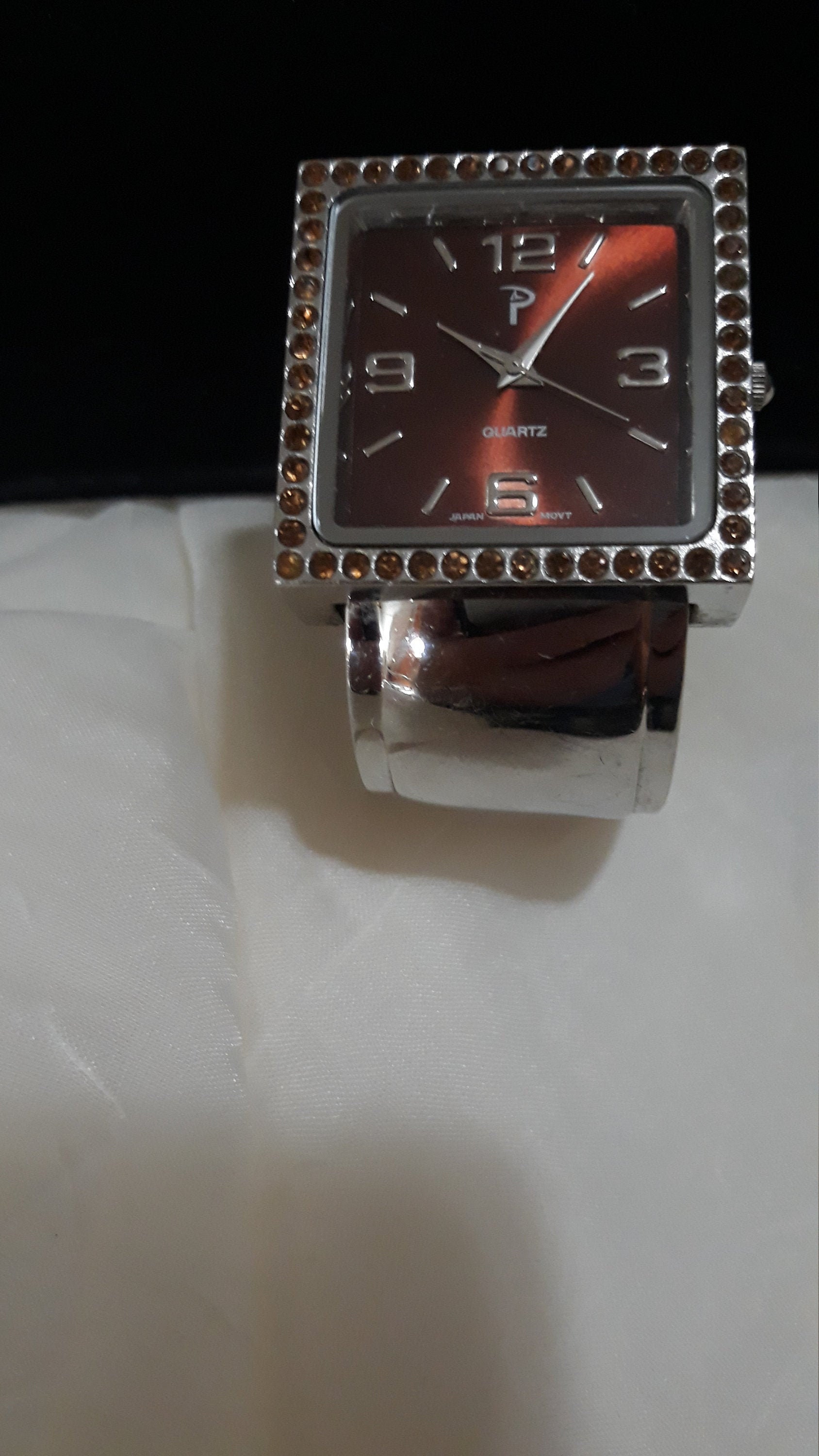 Silver Tone Chrome Watch with Monogram P Quartz Easy Watch | Etsy