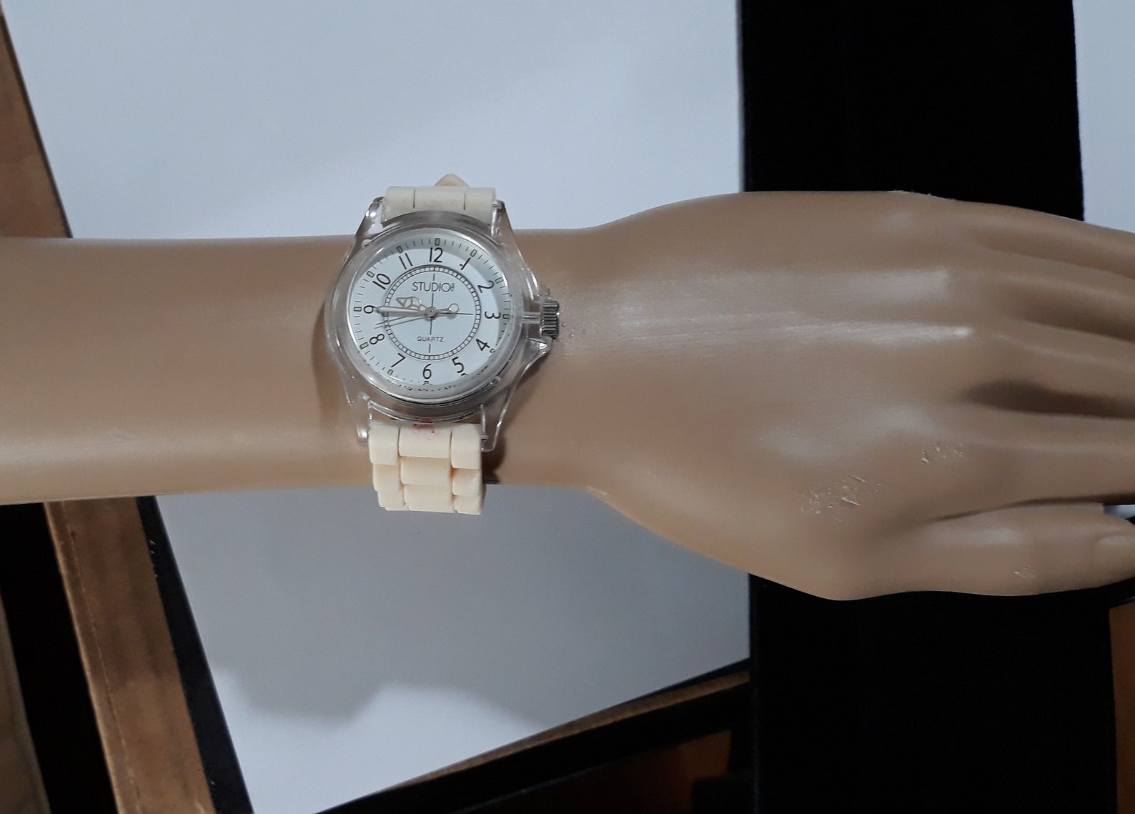 Studio Quartz Watch Working Silicon Bracelet Band Excellent - Etsy