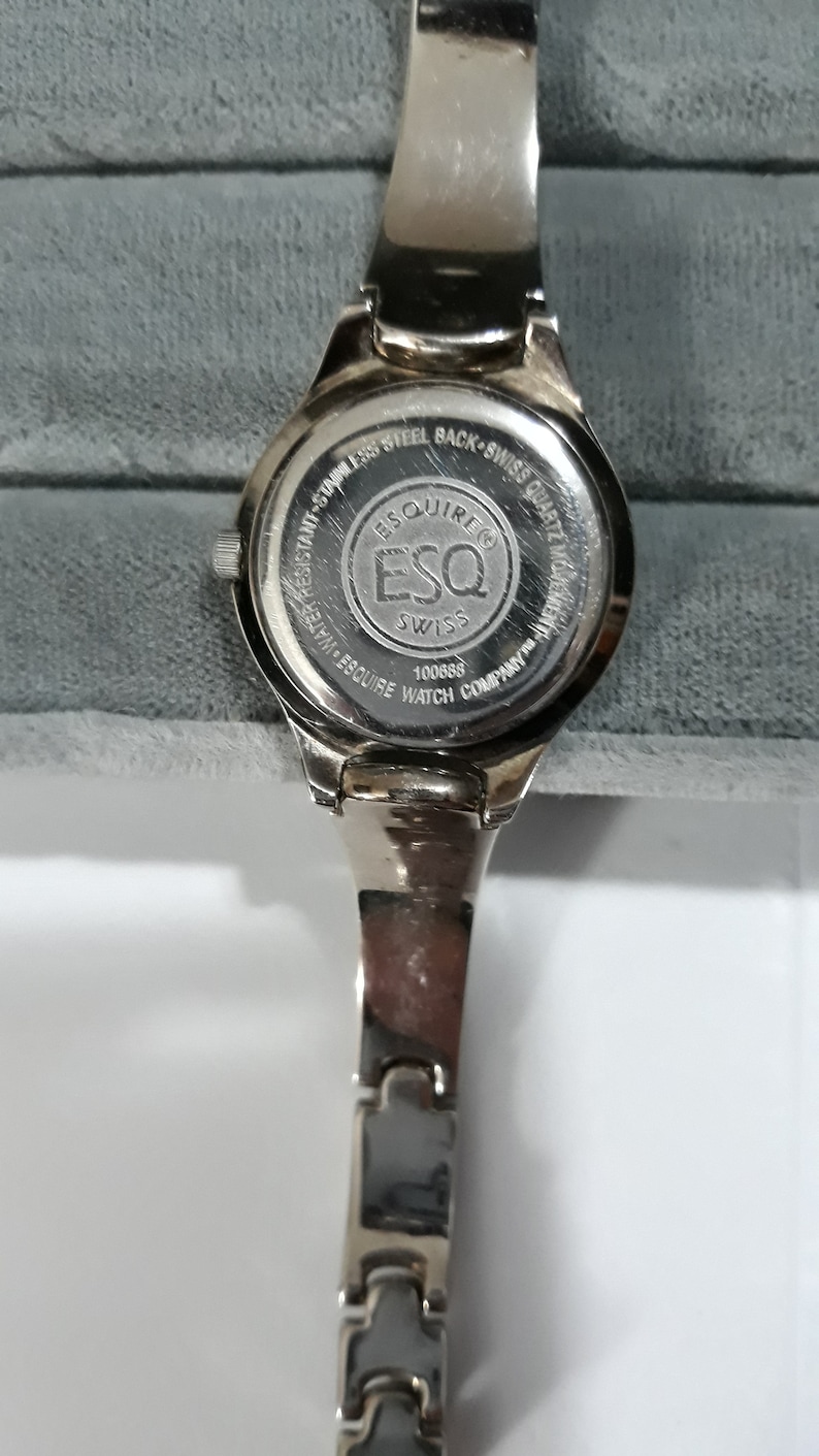 Movado Ladies Watch ESQ Movado With Crown of Genuine Cz | Etsy