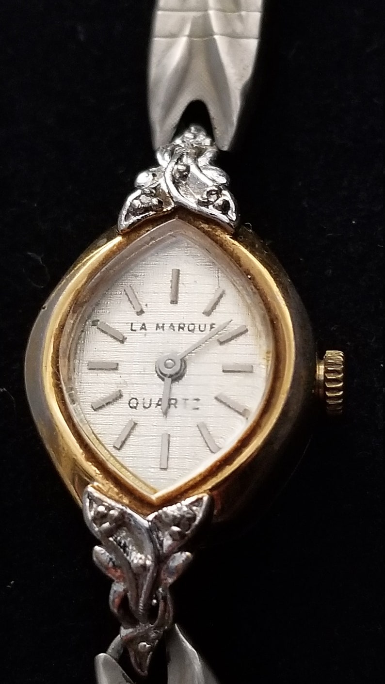 Antique Quartz Watch Diamond Chips and Over 50 Years Old La - Etsy