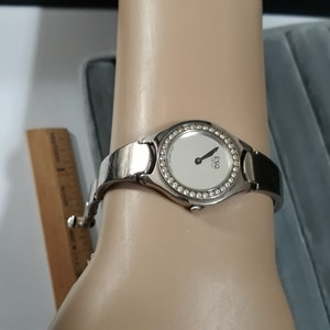 Movado Ladies Watch, ESQ Movado With Crown of Genuine Cz Diamonds Like ...