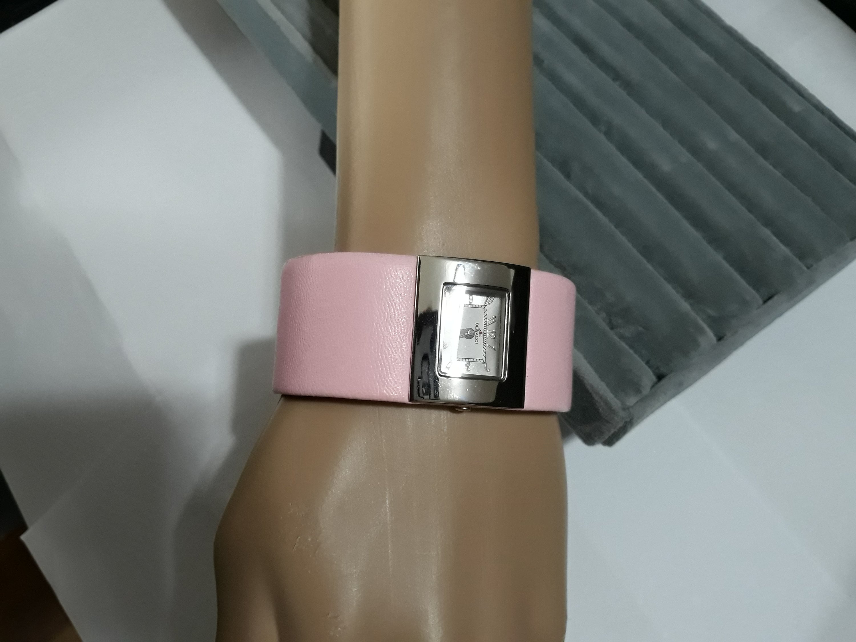 Denacci Pink Cuff Watch Retro Rectangular Top Leather Wide - Etsy