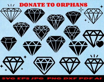 Diamond svg | Etsy