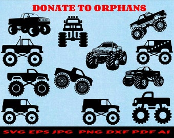 Monster truck svg | Etsy