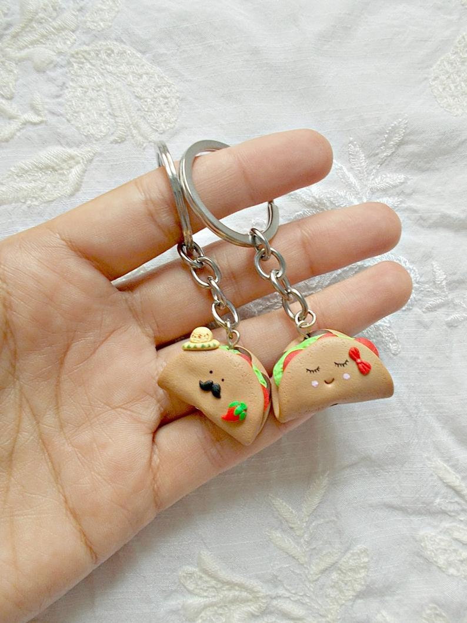 Taco Keychain Taco Twosday Keychain Valentines Day Gift | Etsy