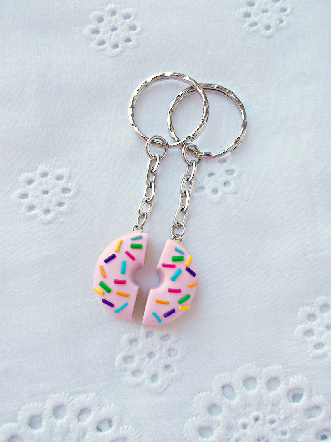 Donut Keychains Best Friend Keychains BFF Gift Idea | Etsy