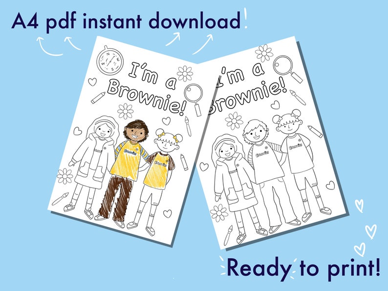 I’m A Brownies Colouring Page | Girl Guiding | Printable - Etsy