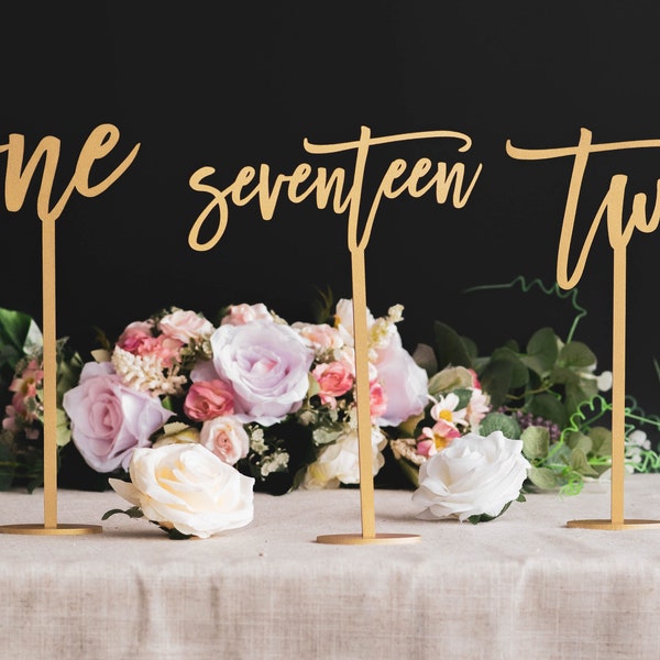 Gold Table Numbers - Etsy