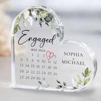 Engagement Calendar Personalised Heart Gift Frame - Etsy