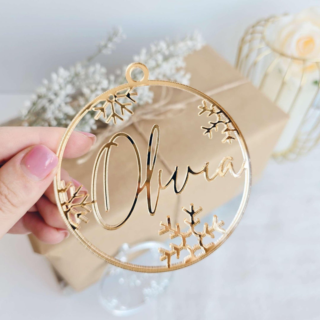 Christmas Name Tag, Custom Name Christmas Tags, Personalized Christmas ...