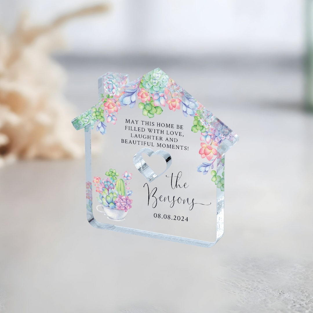 Housewarming Gift, New Home Gift,personalized, New Home Acrylic Plaque ...