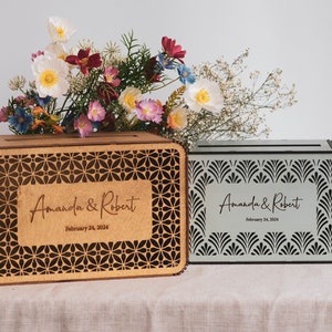 Wedding Card Box, Wedding Card Box With Slot, Wedding Box for Cards ...