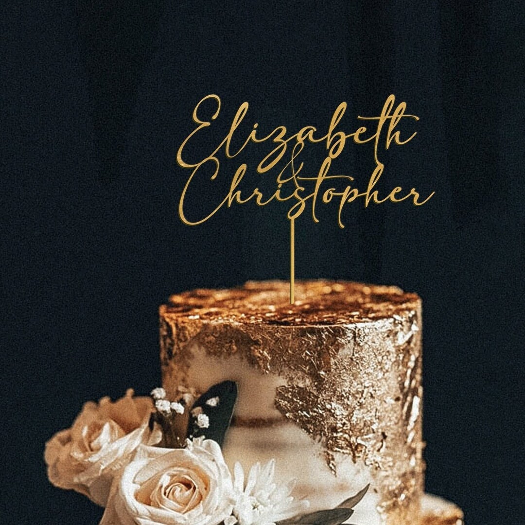 Couples Names Cake Topper,personalized Cake Topper, Wedding Cake Topper ...